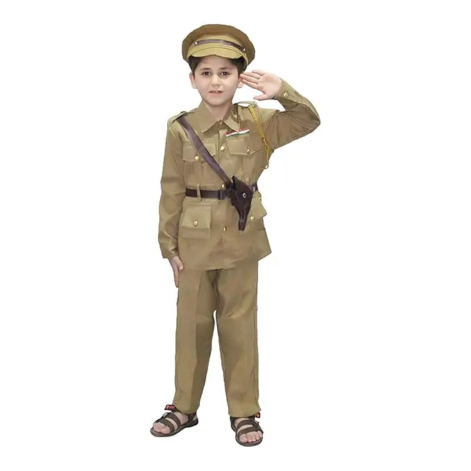 Kaki Police Inspector Costume – Complete Uniform | CostumeWala